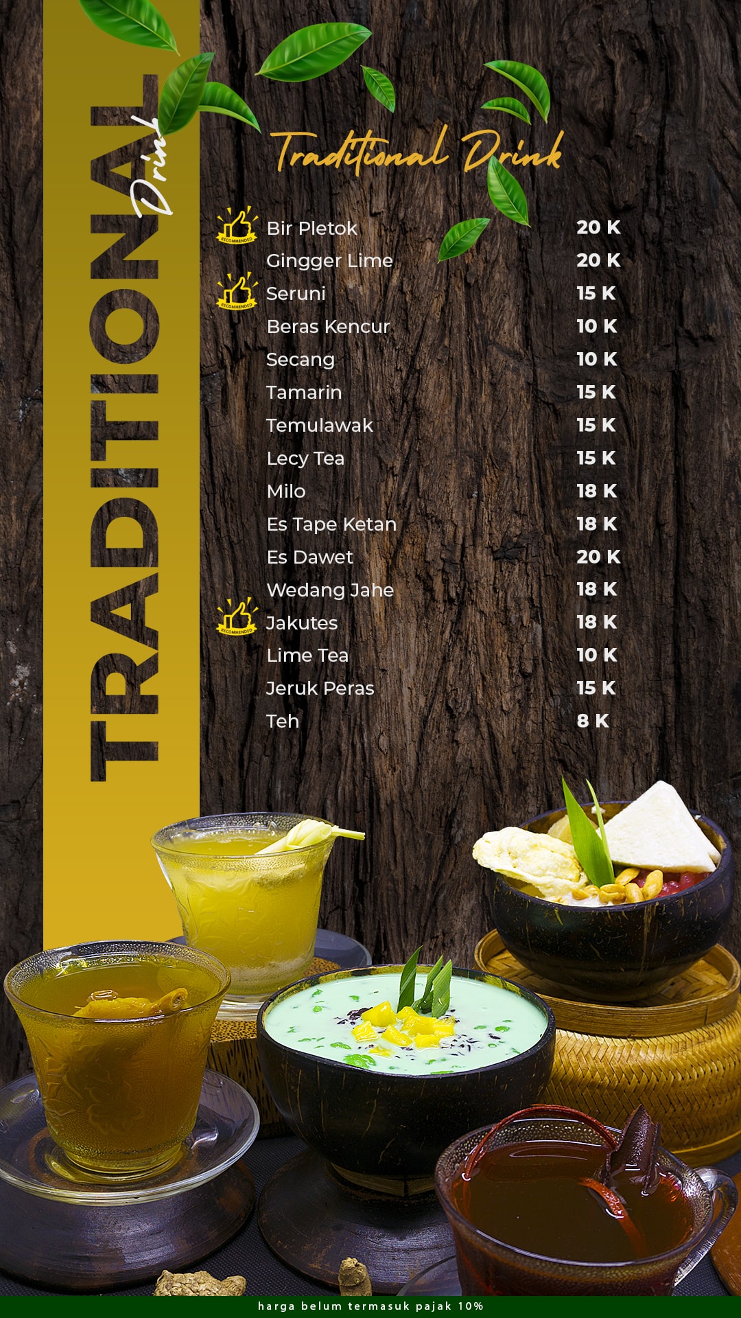 Menu - Srengenge Wetan : The First Traditional Osing Food Restaurant in ...