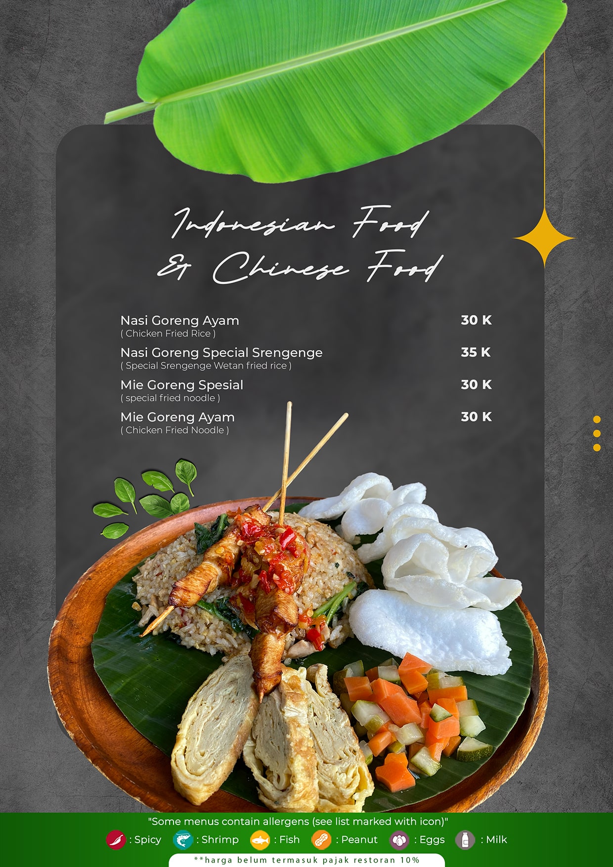 Menu - Srengenge Wetan : The First Traditional Osing Food Restaurant in ...