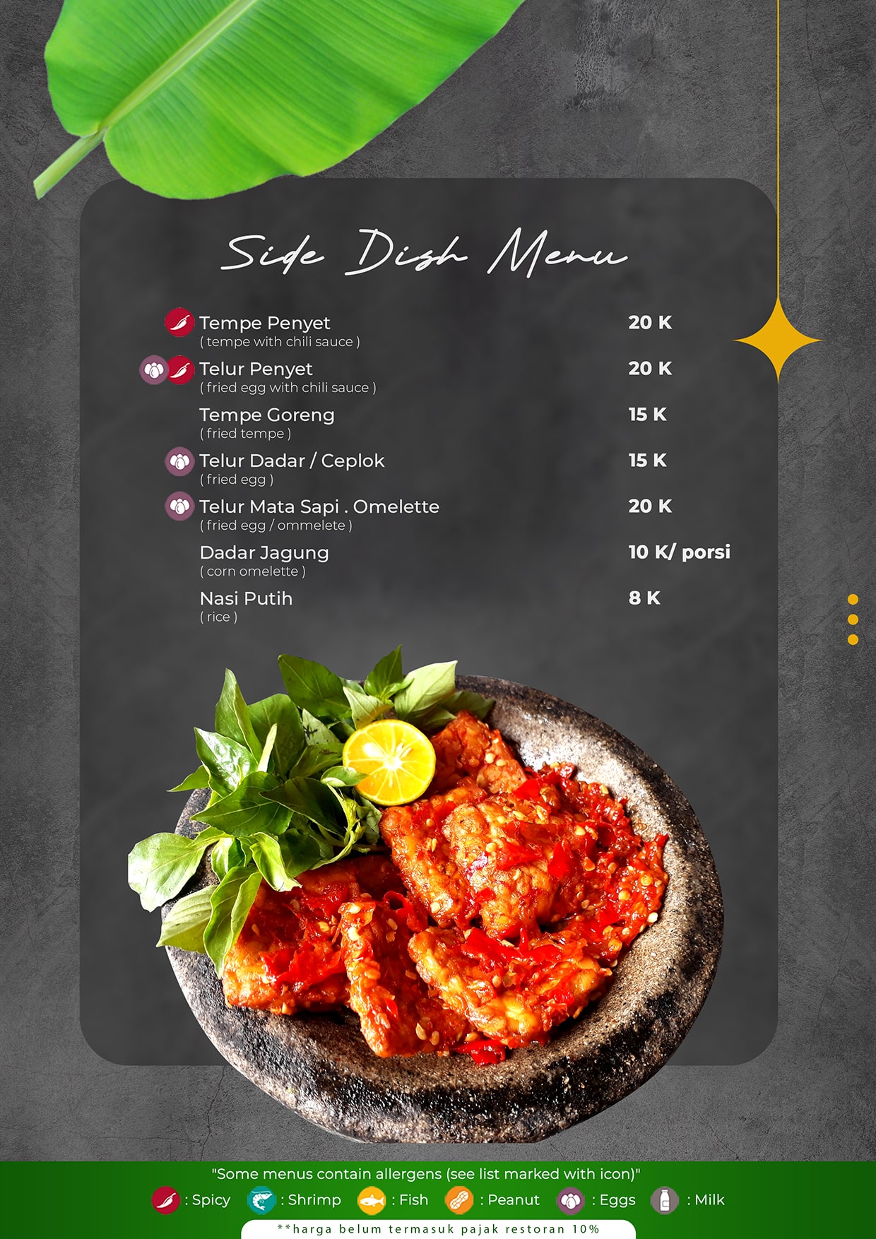 Menu - Srengenge Wetan : The First Traditional Osing Food Restaurant in ...