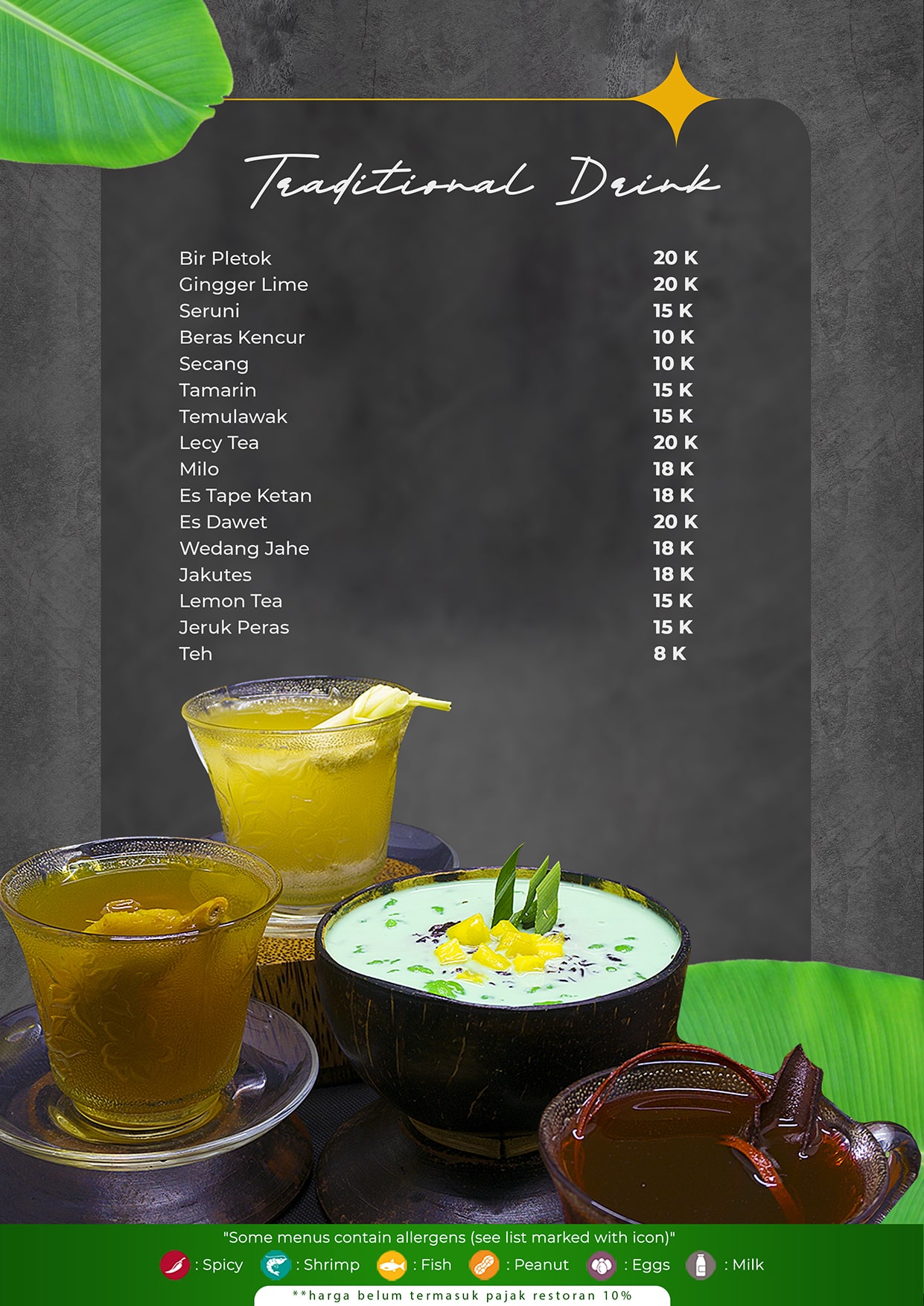 Menu - Srengenge Wetan : The First Traditional Osing Food Restaurant in ...