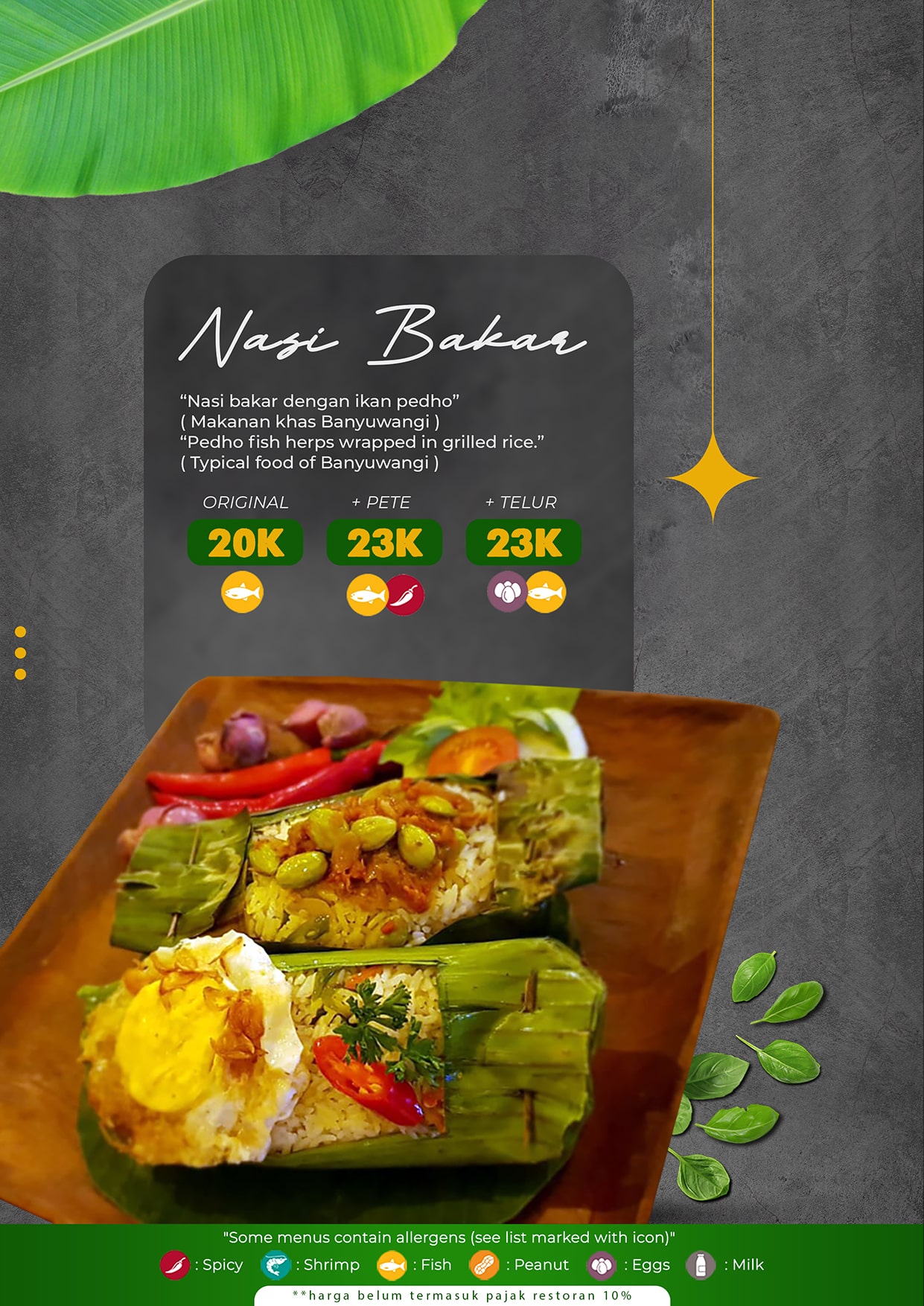 Menu - Srengenge Wetan : The First Traditional Osing Food Restaurant in ...